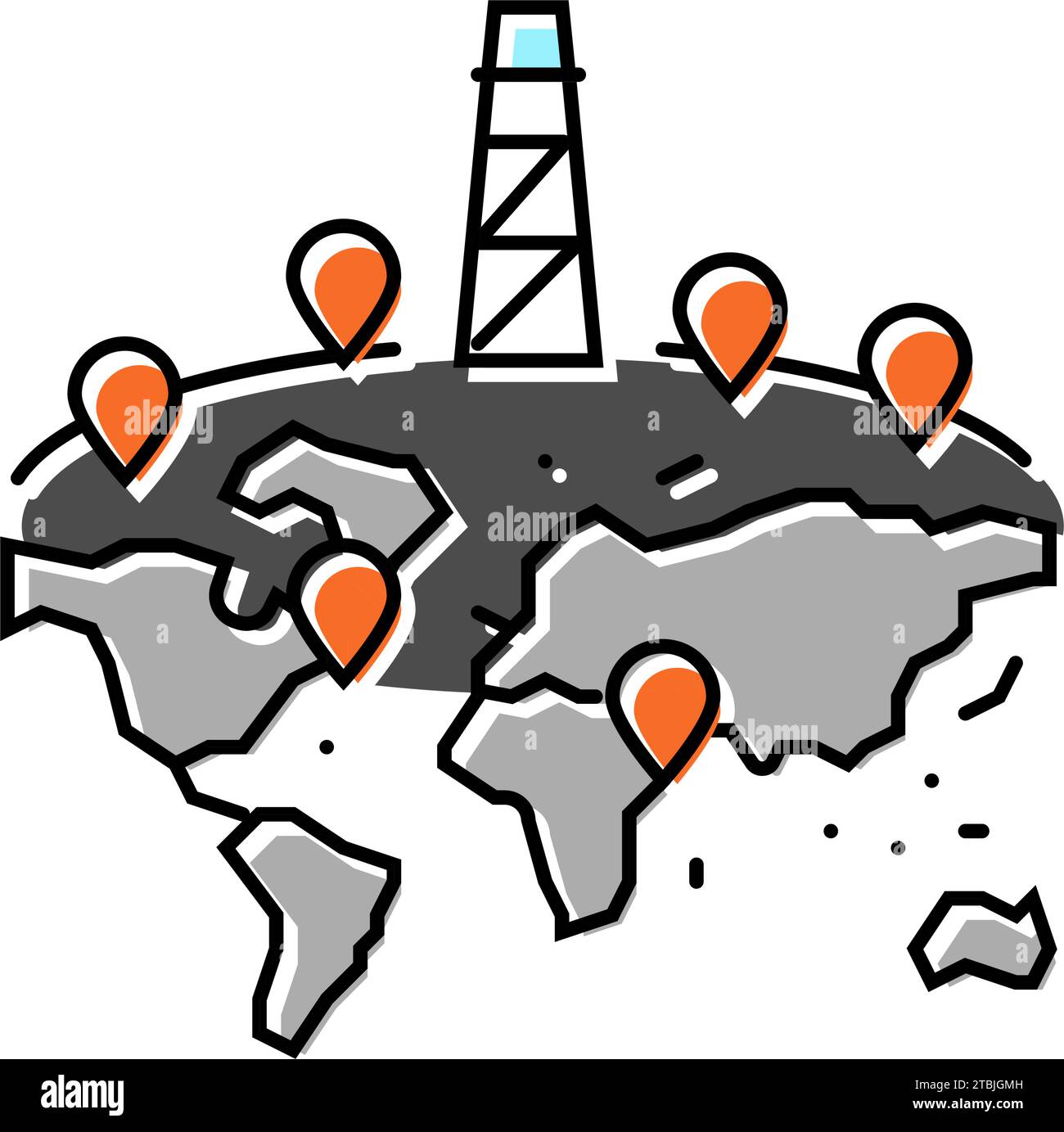 Gas mapping Stock Vector Images - Alamy