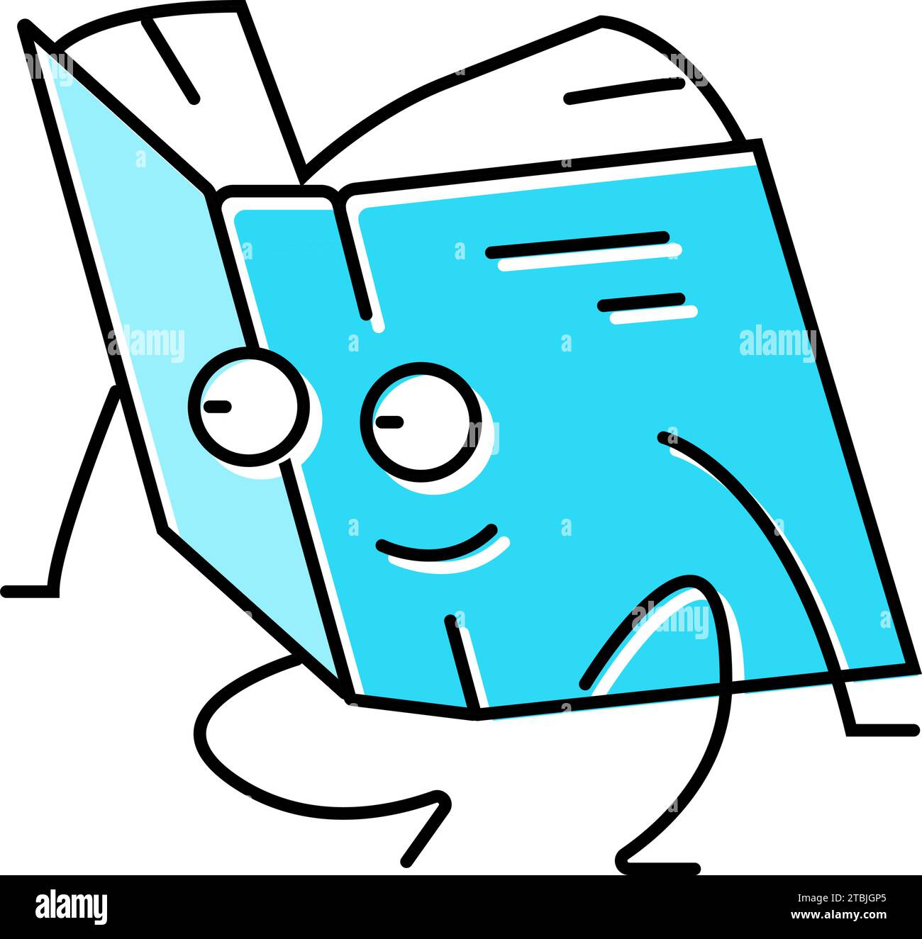 library book character color icon vector illustration Stock Vector ...