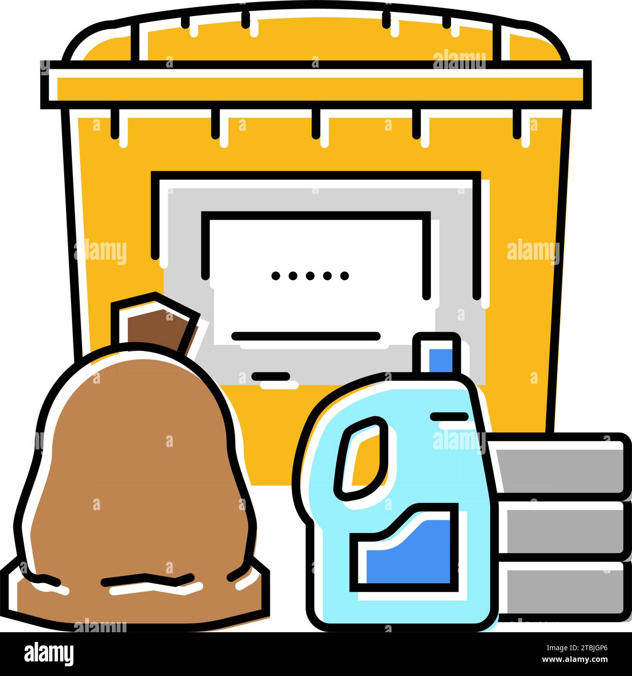 oil spill response kit petroleum engineer color icon vector ...