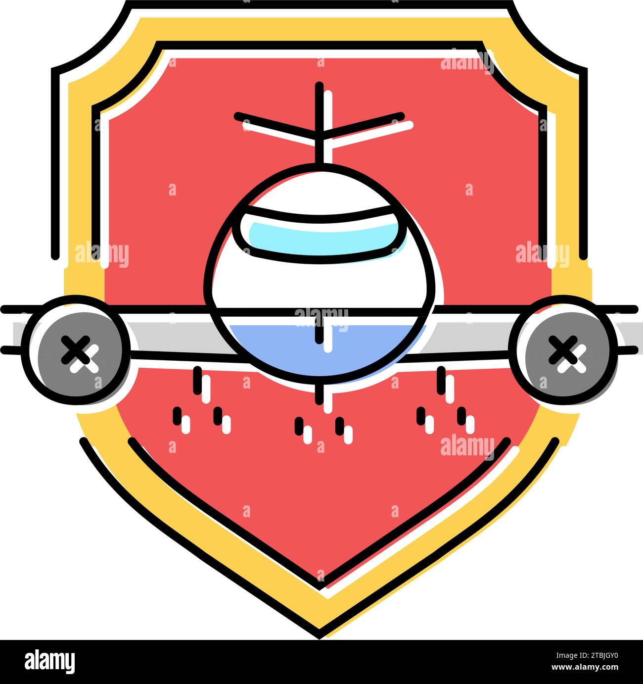 aviation safety aeronautical engineer color icon vector illustration ...