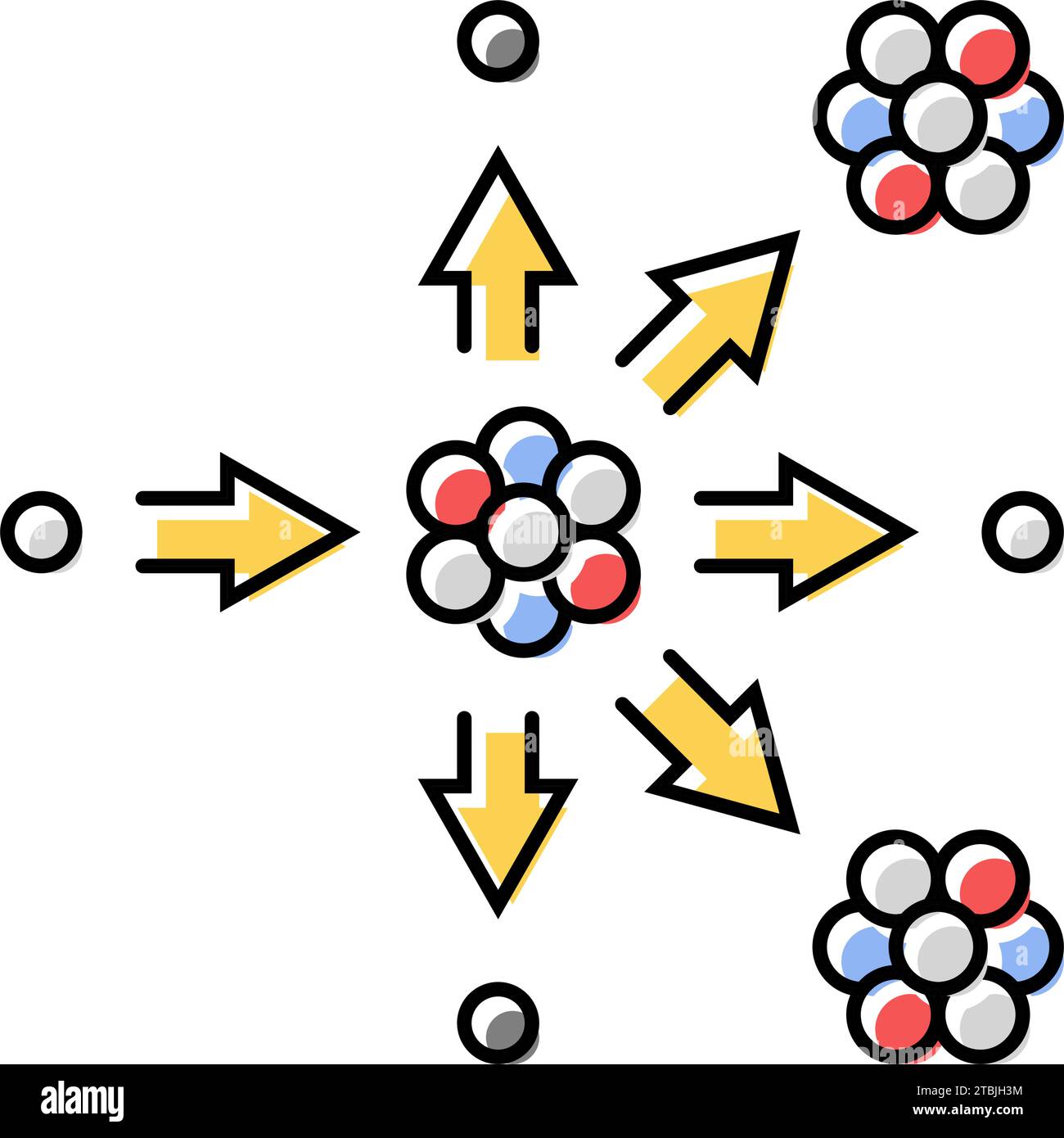 nuclear fission energy color icon vector illustration Stock Vector Image & Art - Alamy