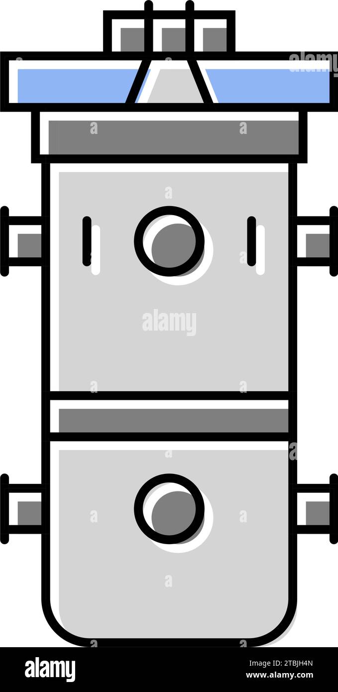 reactor vessel nuclear energy color icon vector illustration Stock ...