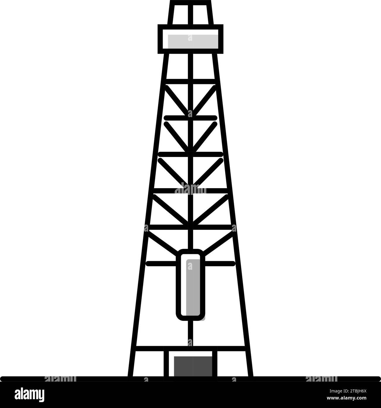 oil derrick petroleum engineer color icon vector illustration Stock ...