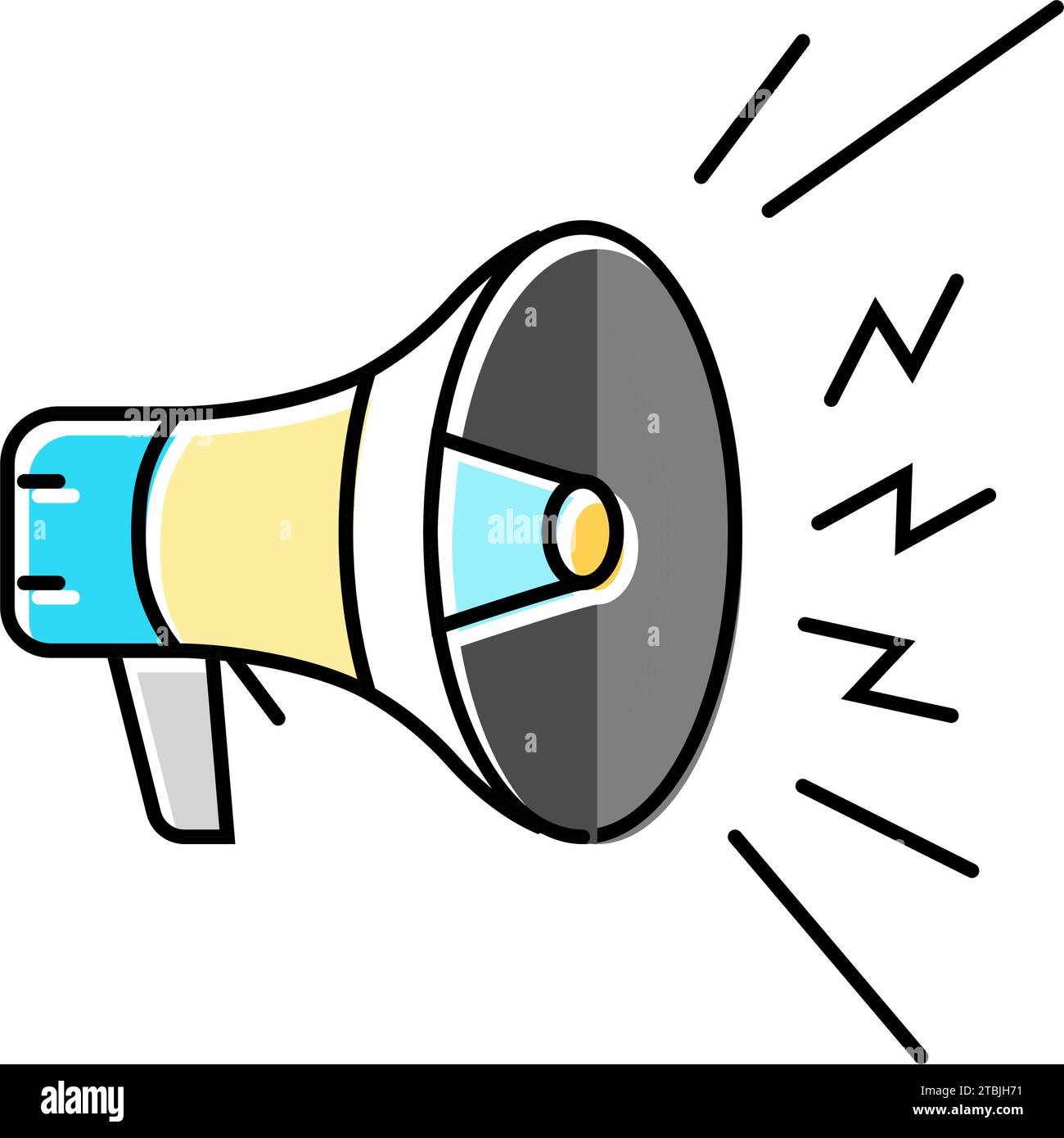 megaphone alert color icon vector illustration Stock Vector Image & Art ...
