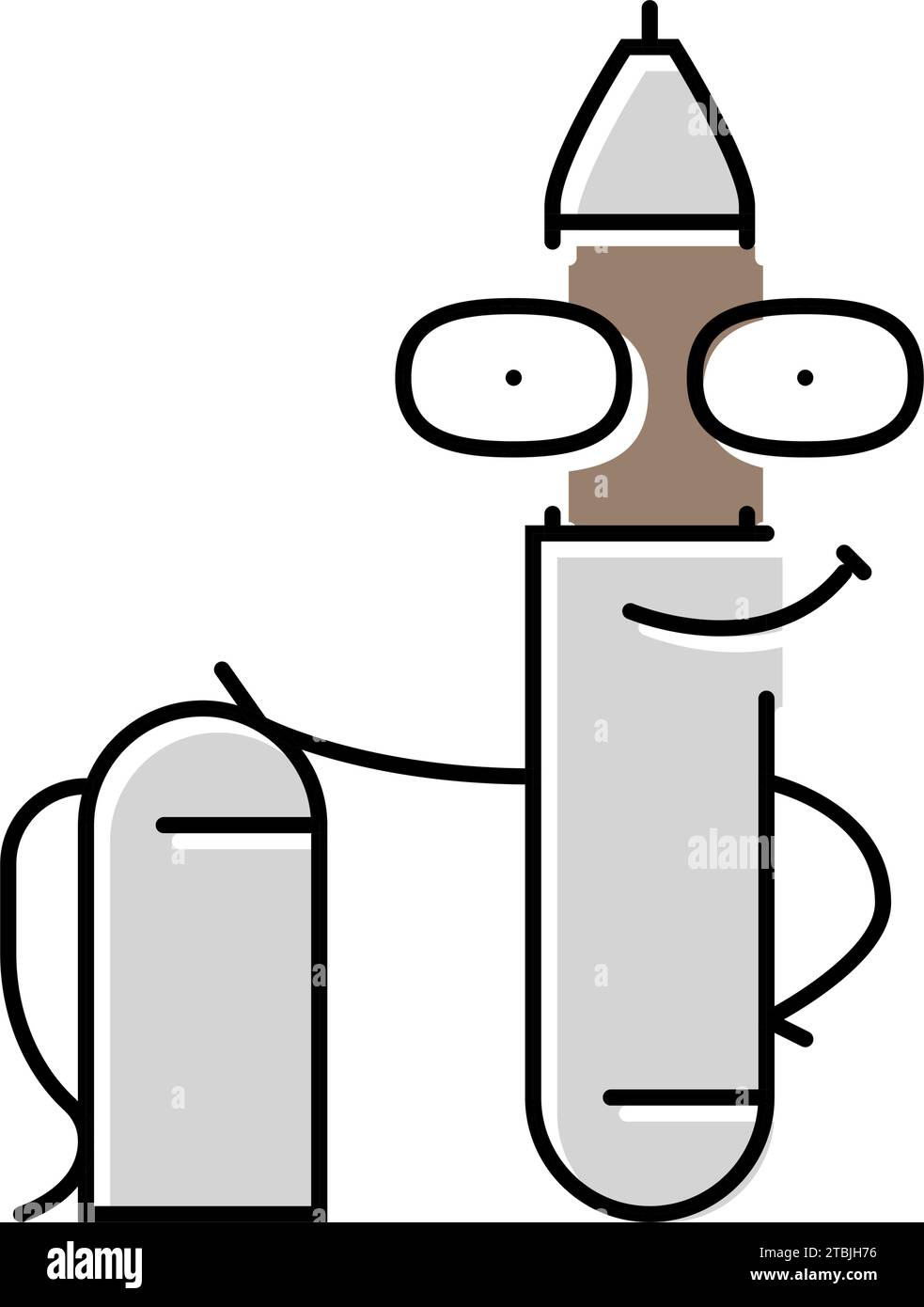 Elementary pen character line Stock Vector Images - Alamy