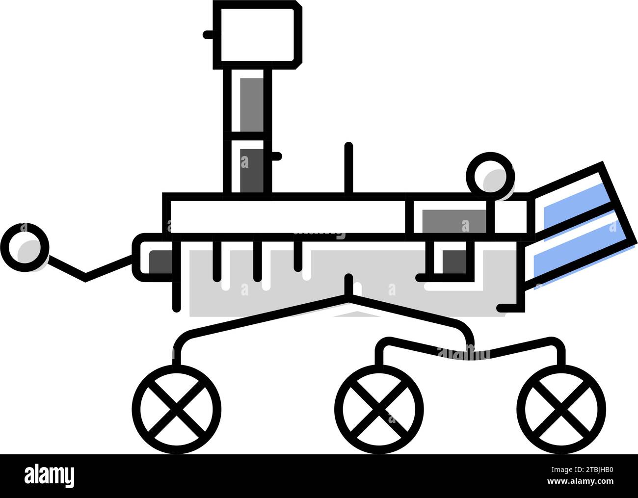 mars rover planet color icon vector illustration Stock Vector Image ...