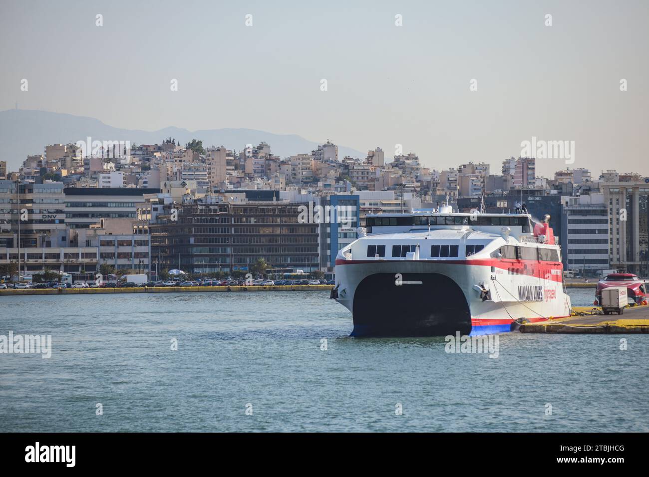 Minoan Lines. Port of Piraeus, Athens, Greece Stock Photo - Alamy