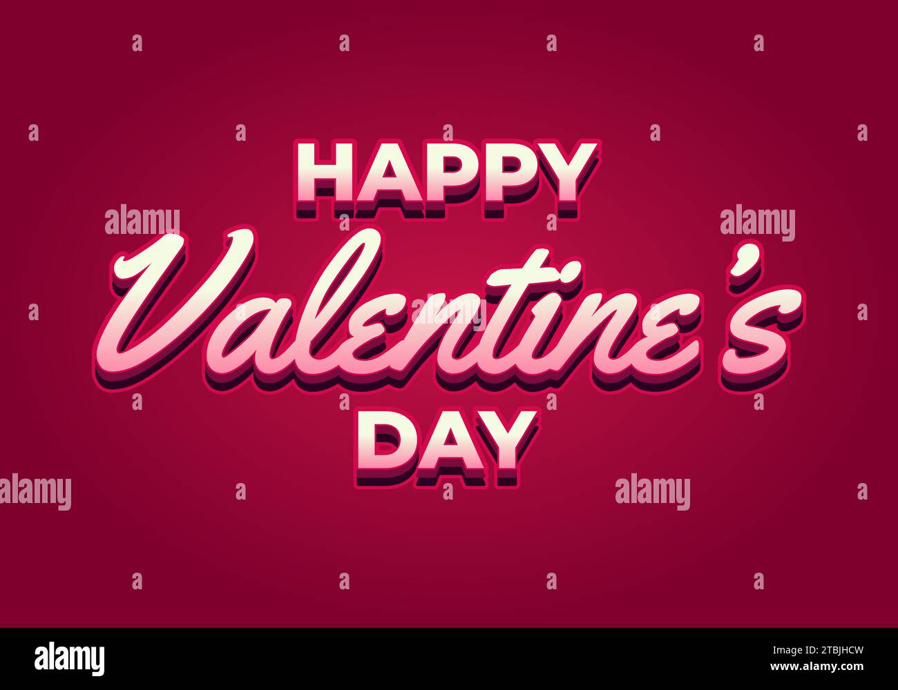 Happy Valentine's day. Text effect design in 3D look Stock Vector Image & Art - Alamy