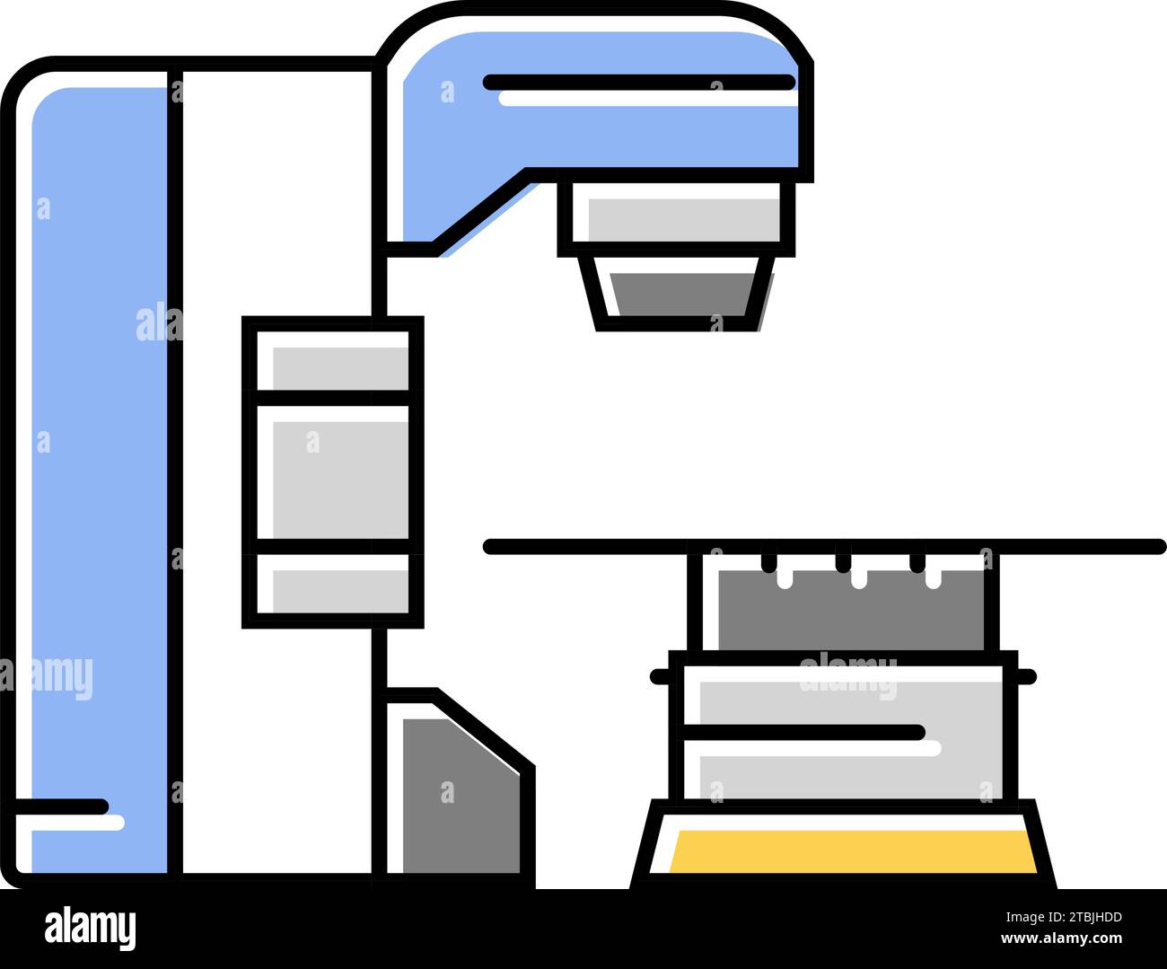 radiation therapy machine nuclear energy color icon vector illustration ...