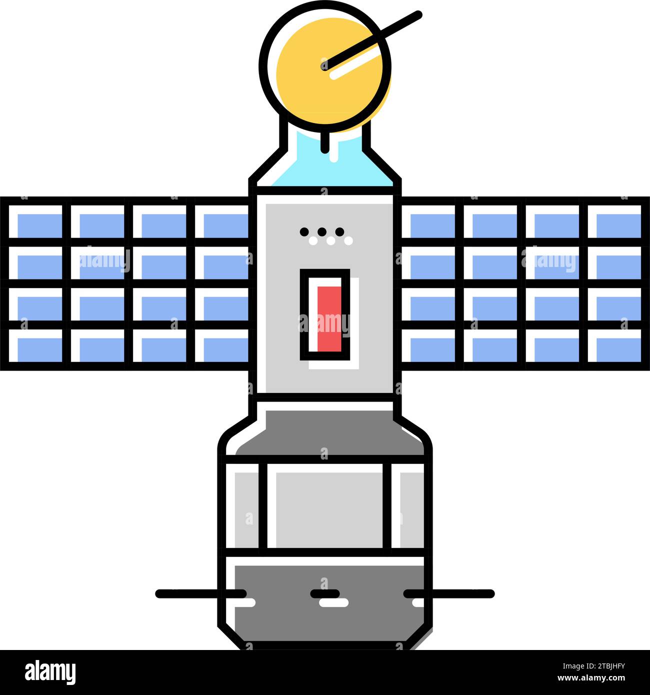 satellite technology aeronautical engineer color icon vector ...