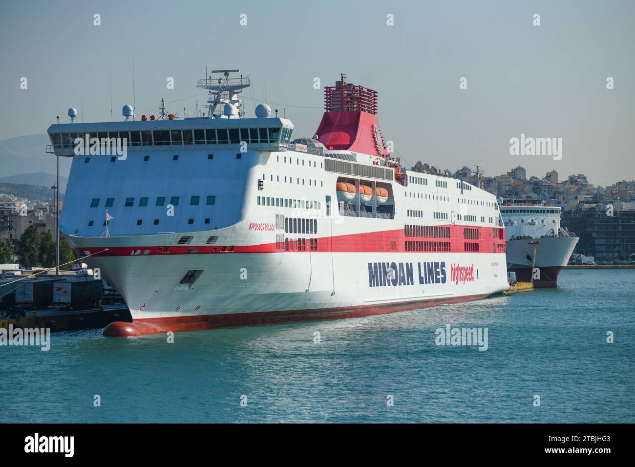 Minoan Lines. Port of Piraeus, Athens, Greece Stock Photo - Alamy