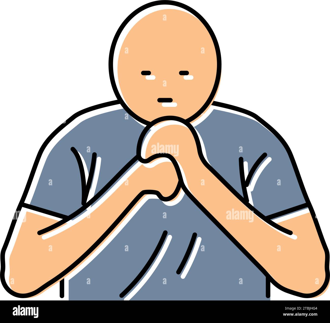 sad man mood color icon vector illustration Stock Vector Image & Art ...