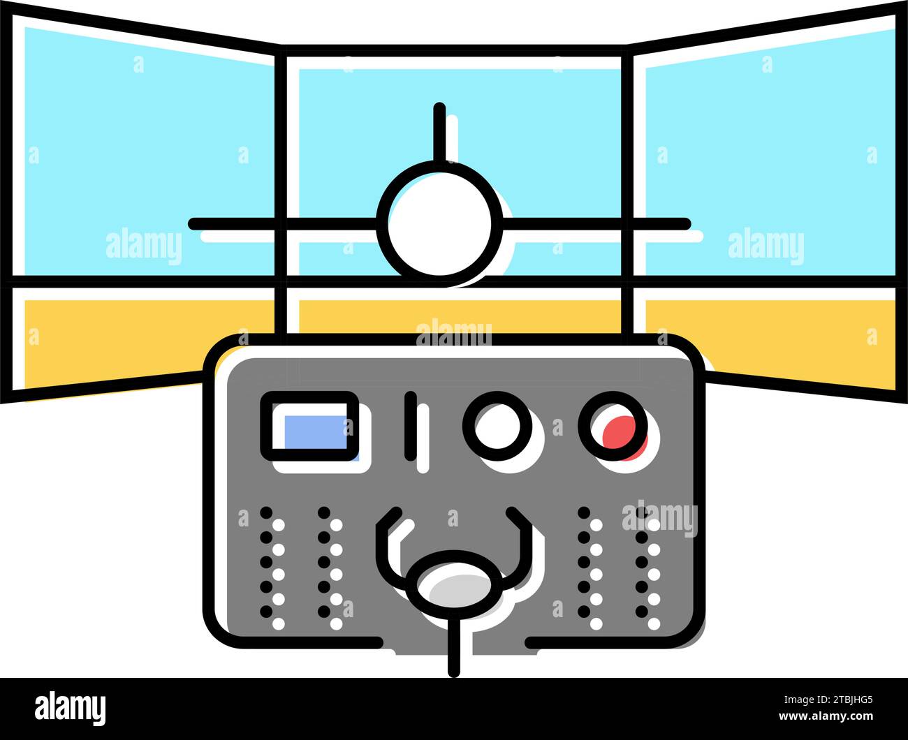 Simulator aircraft Stock Vector Images - Alamy