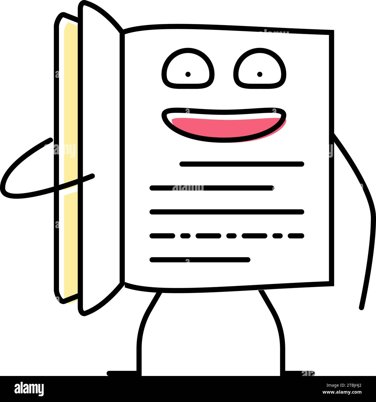 learn book character color icon vector illustration Stock Vector Image ...