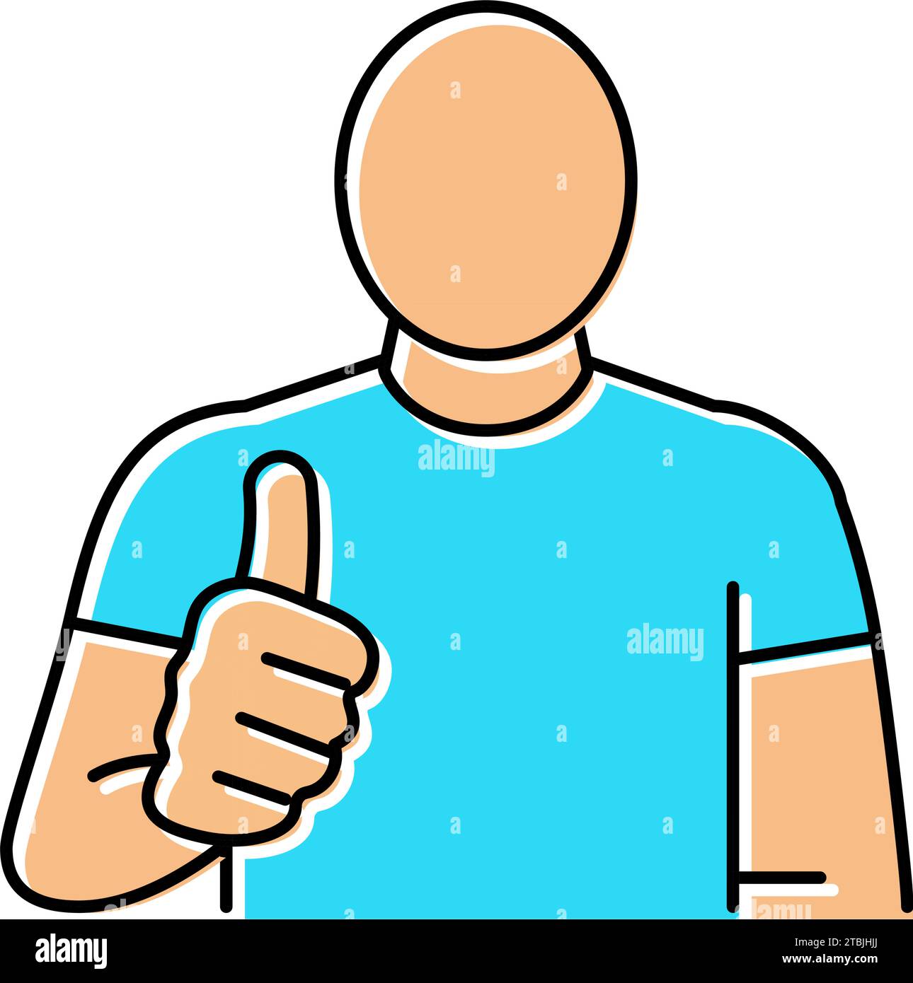 man shows class color icon vector illustration Stock Vector Image & Art ...