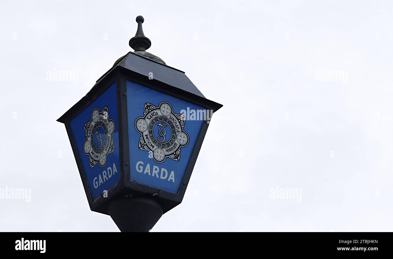 Police station location sign in Ireland Stock Photo - Alamy