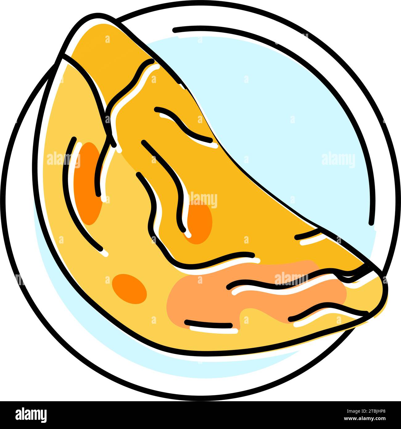 omelette egg color icon vector illustration Stock Vector Image & Art ...