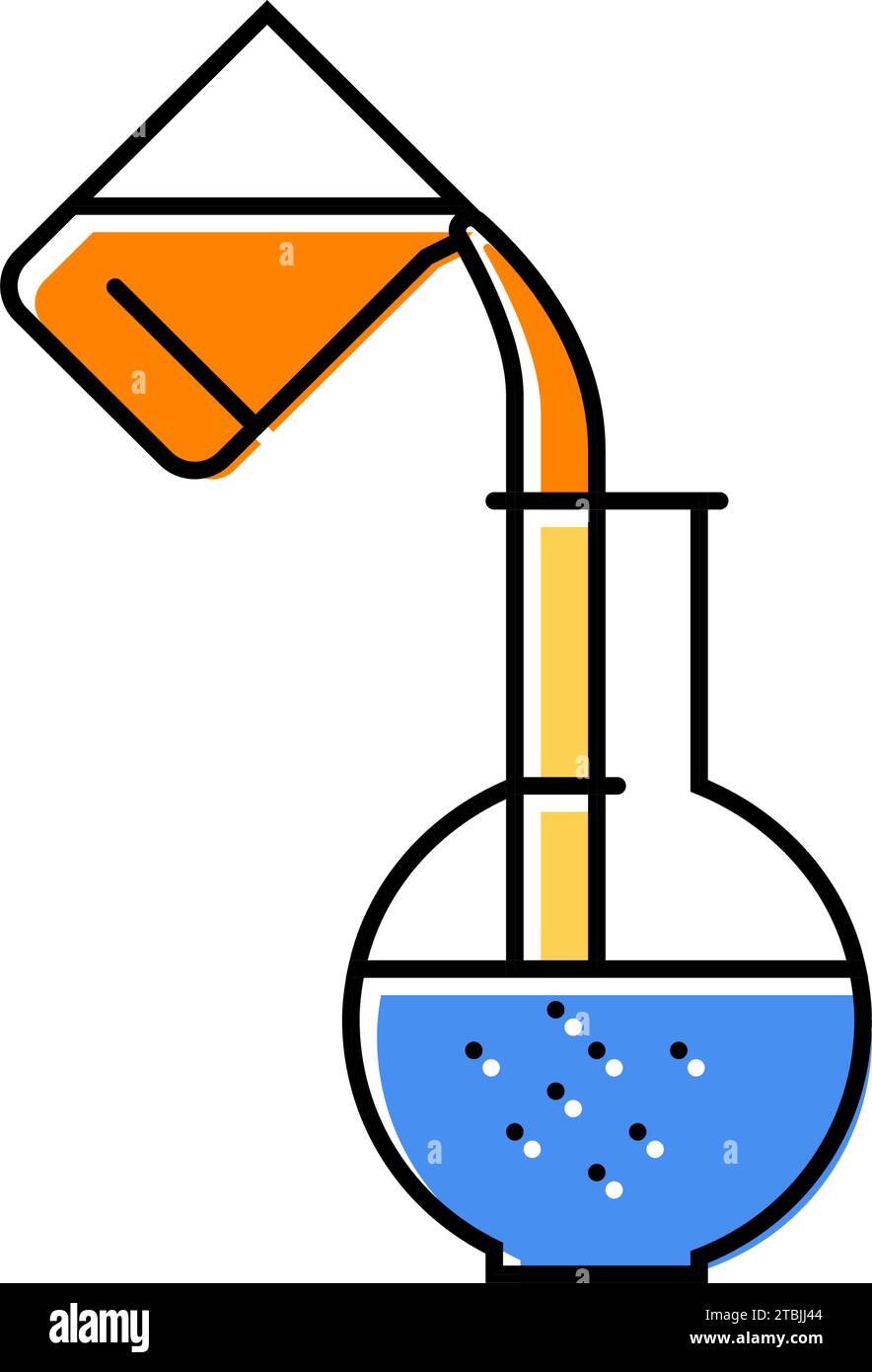 mixing substances engineer color icon vector illustration Stock Vector ...