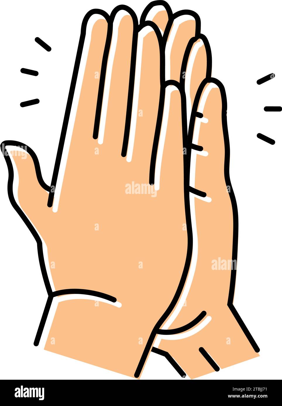 high five hands color icon vector illustration Stock Vector Image & Art ...
