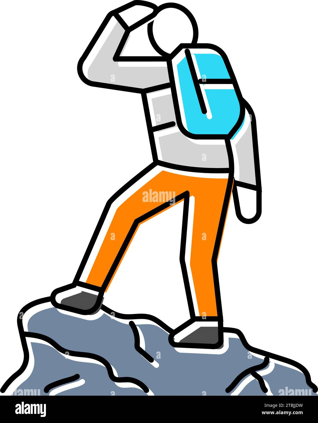 explore mountain adventure color icon vector illustration Stock Vector ...