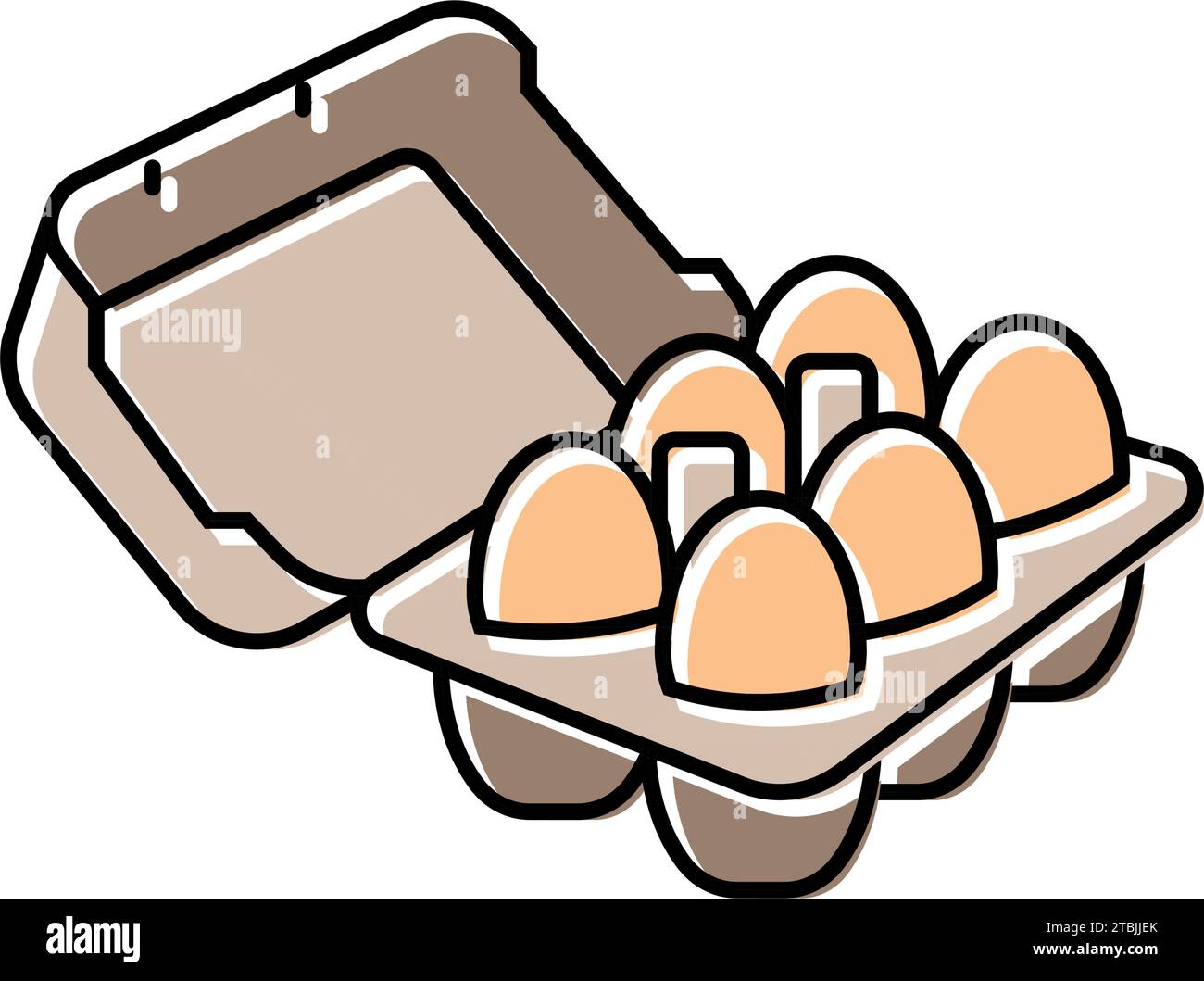 Egg box hen line Cut Out Stock Images & Pictures - Alamy