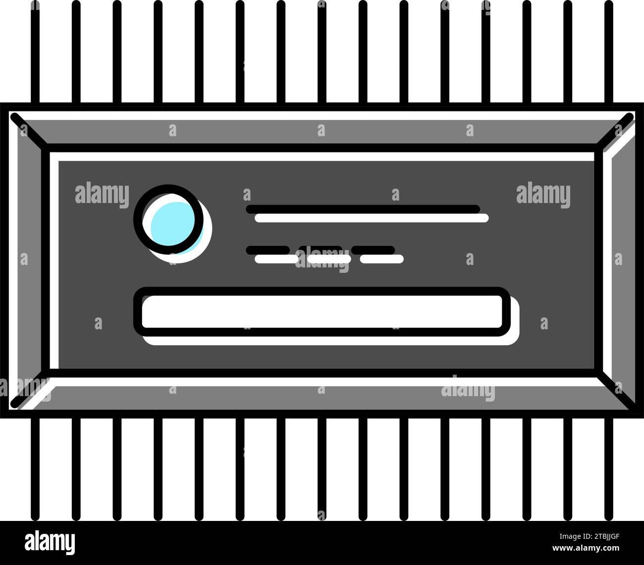 Microcontroller Electrical Engineer Color Icon Vector Illustration