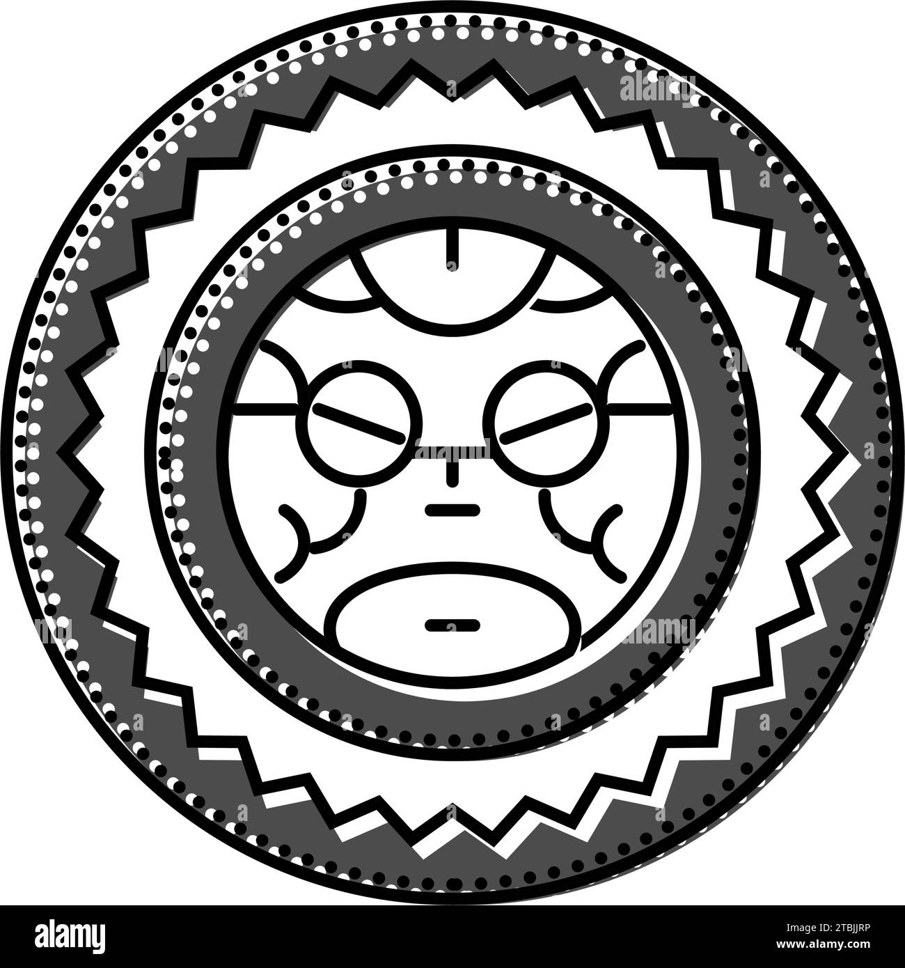 maori tattoo art vintage color icon vector illustration Stock Vector ...