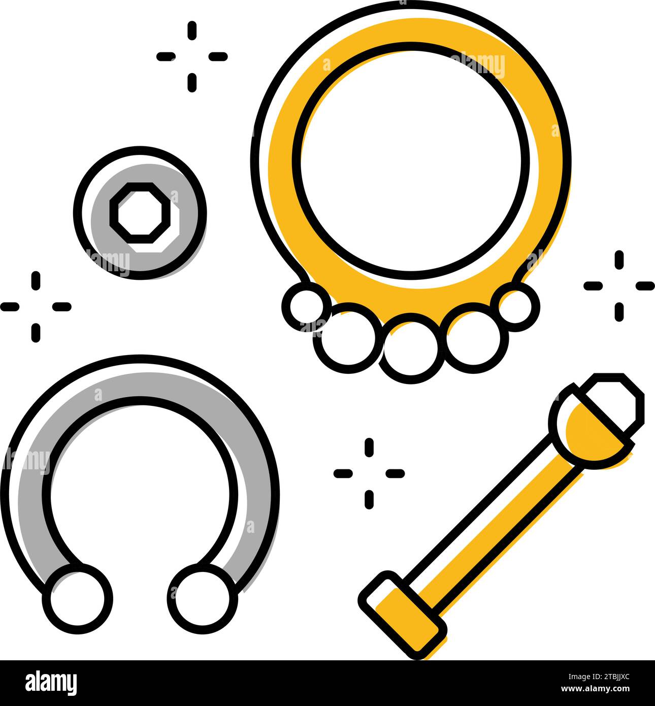 ring piercing color icon vector illustration Stock Vector Image & Art ...