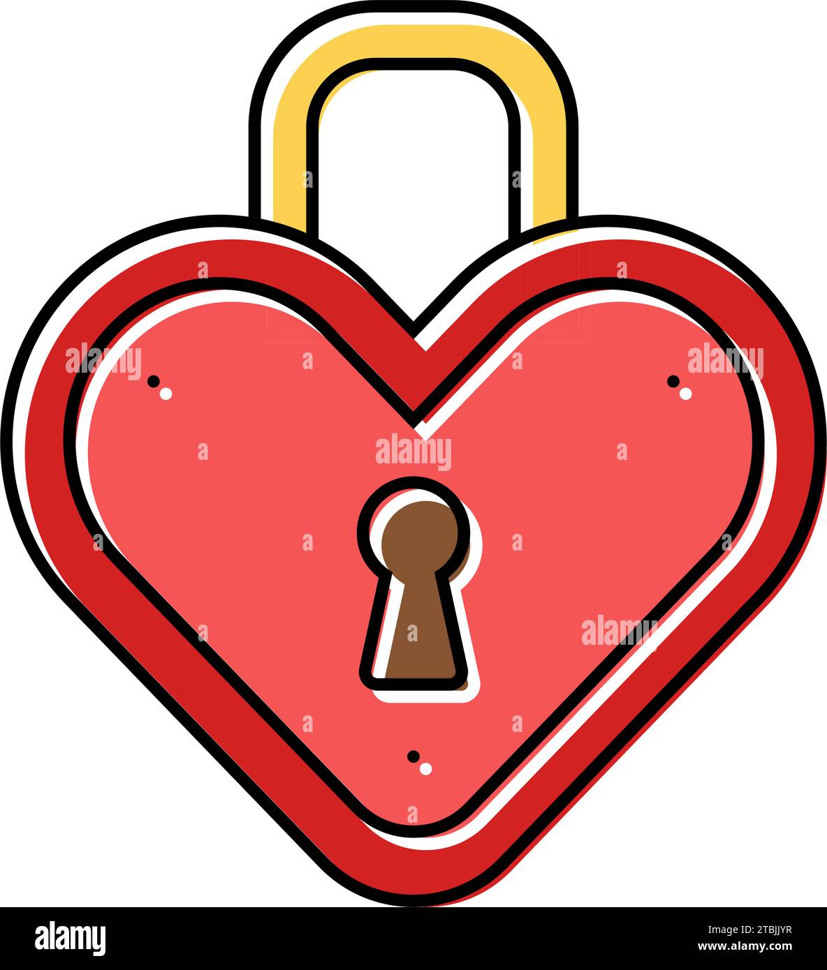 love lock color icon vector illustration Stock Vector Image & Art - Alamy