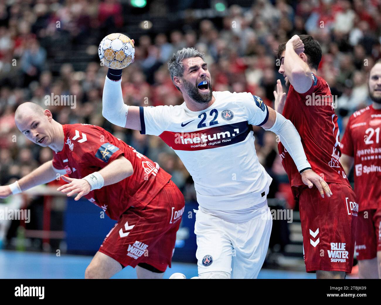 PSGs Luka Karabatic in the EHF Champions League mens handball match ...