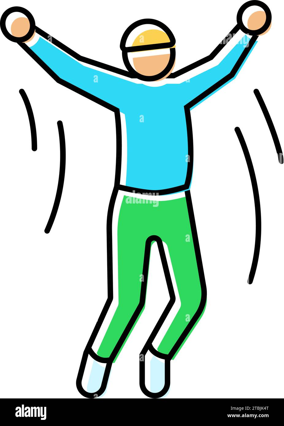 boy jumping color icon vector illustration Stock Vector Image & Art - Alamy