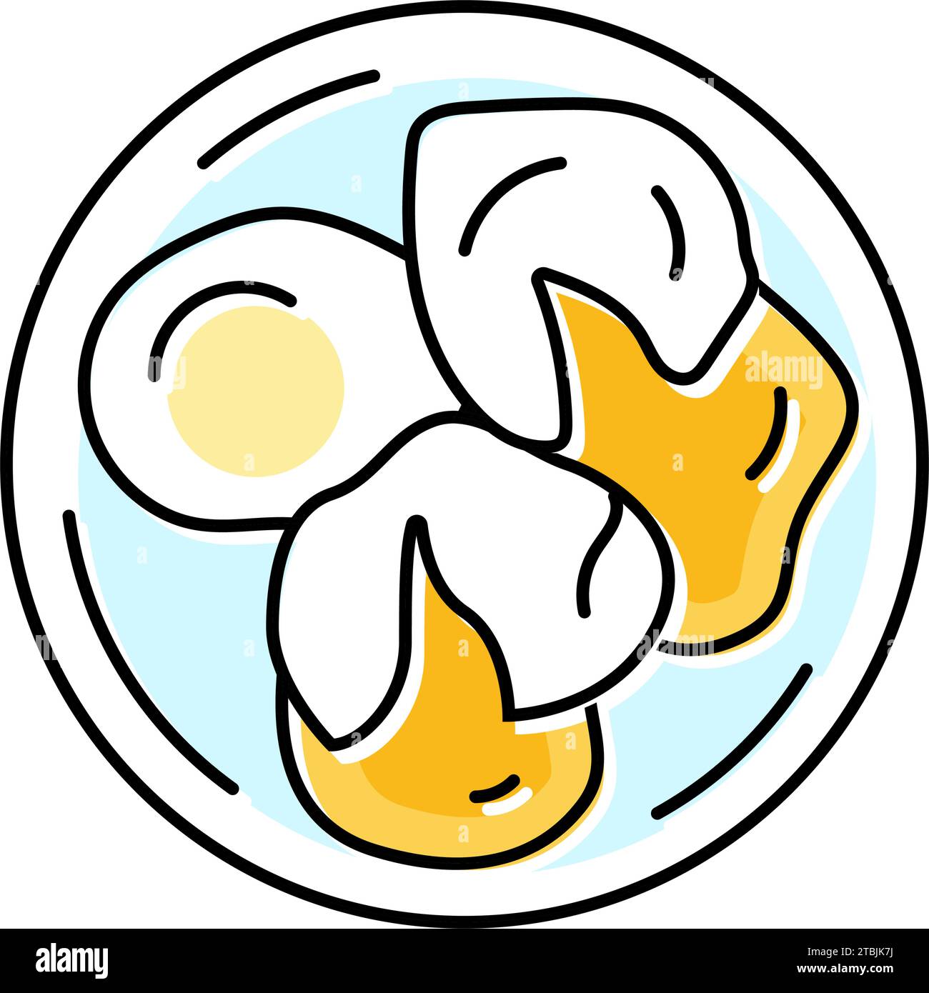 poached egg color icon vector illustration Stock Vector Image & Art - Alamy