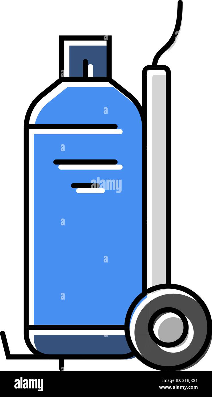 cylinder exchange gas service color icon vector illustration Stock ...