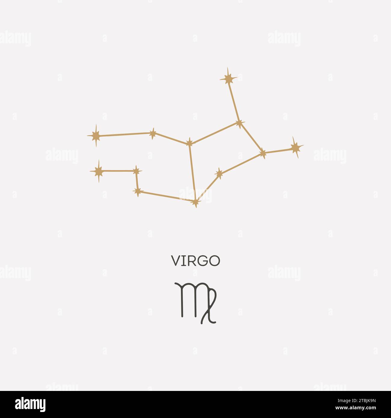 Virgo constellation vector illustration Stock Vector Image & Art - Alamy