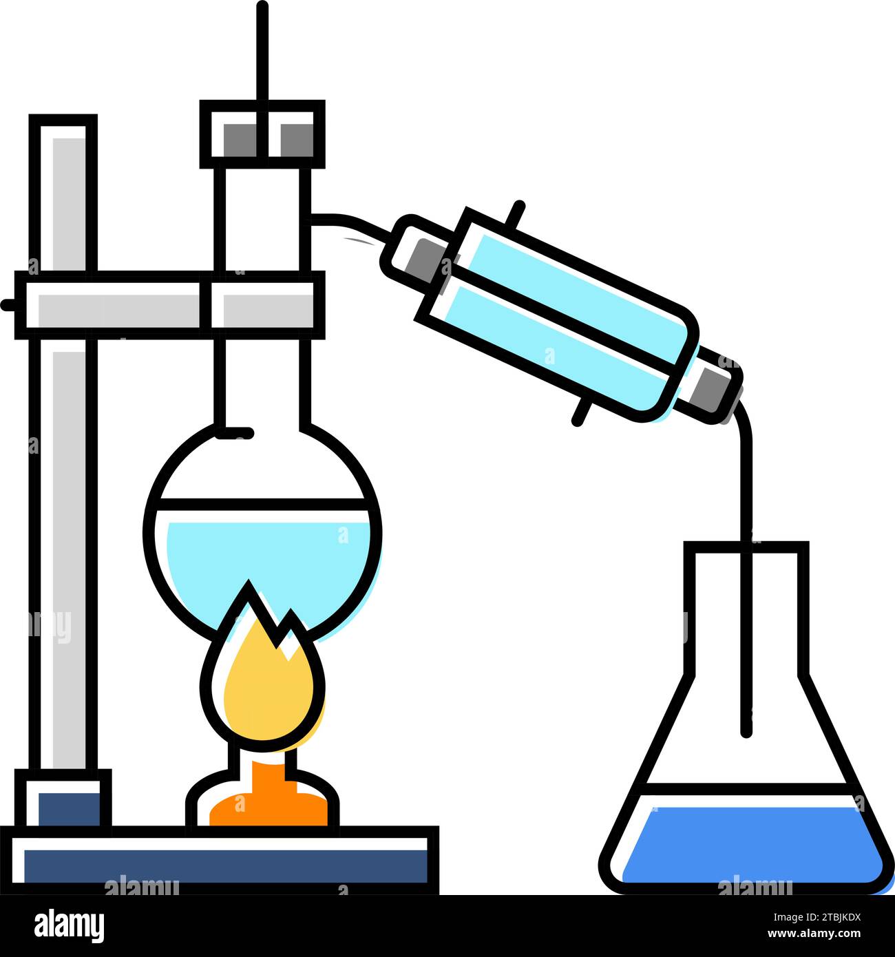 distillation apparatus engineer color icon vector illustration Stock ...