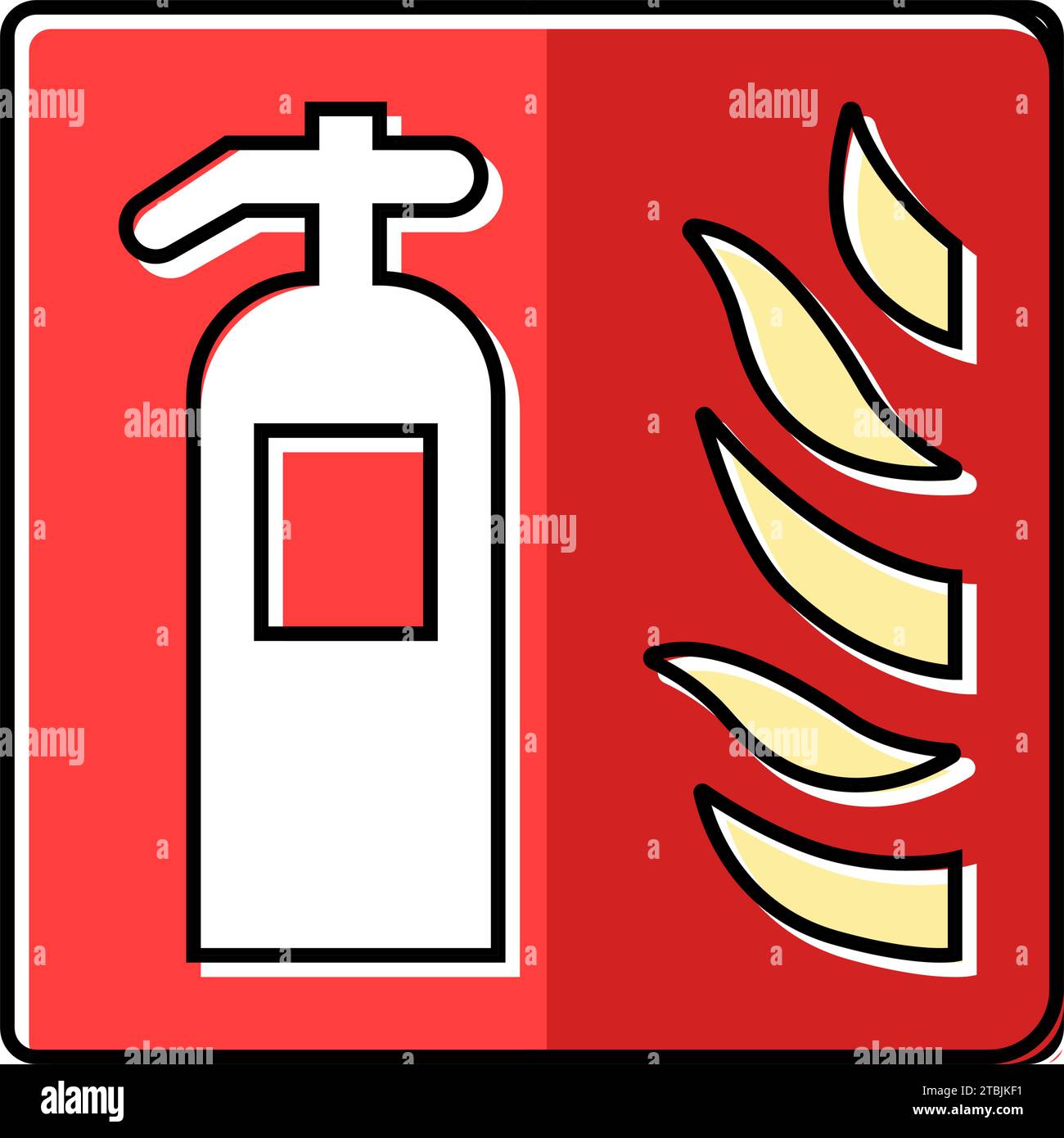 fire extinguisher color icon vector illustration Stock Vector Image ...