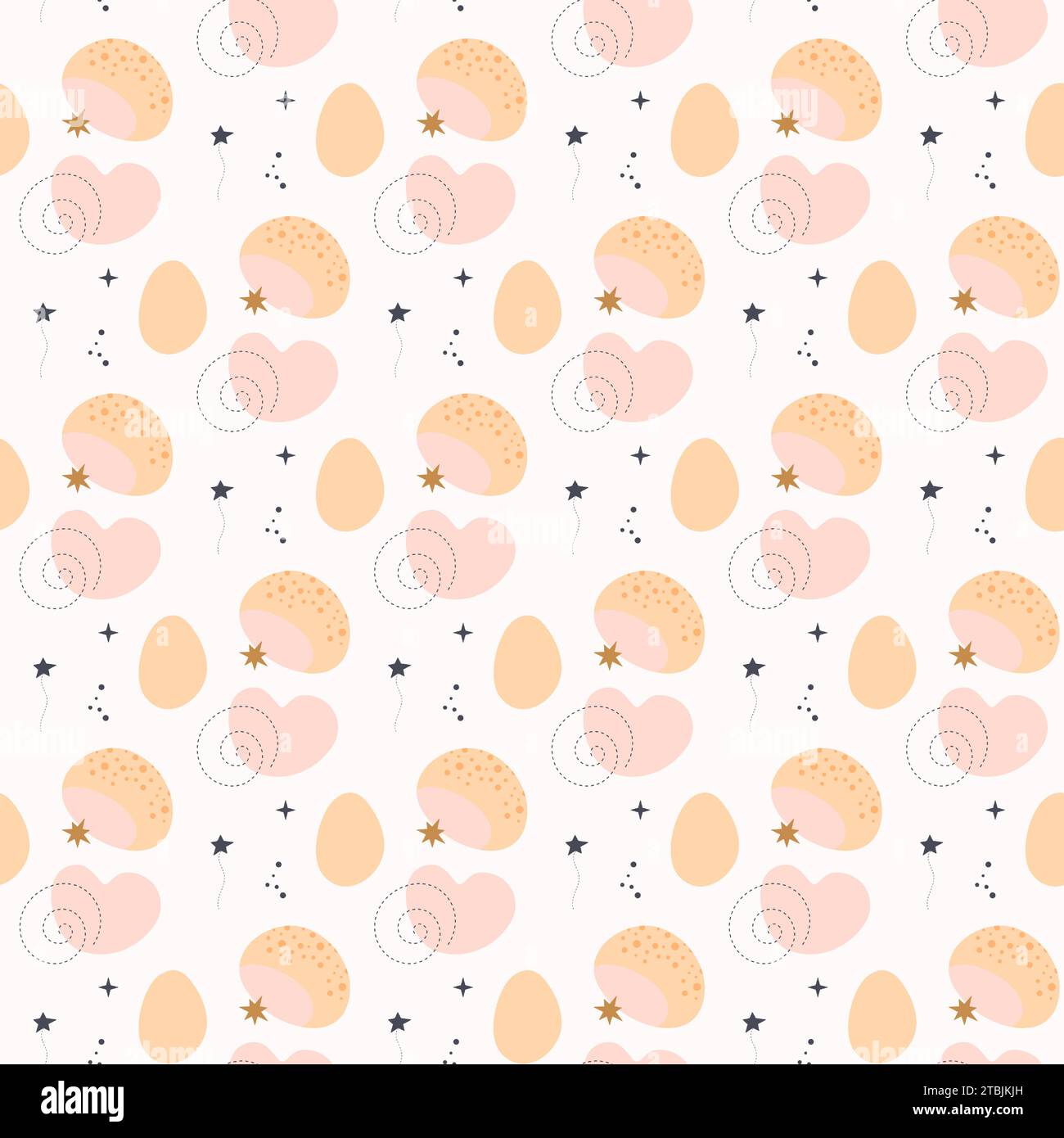 Bohemian baby pattern. Seamless baby pattern in boho style Stock Vector ...