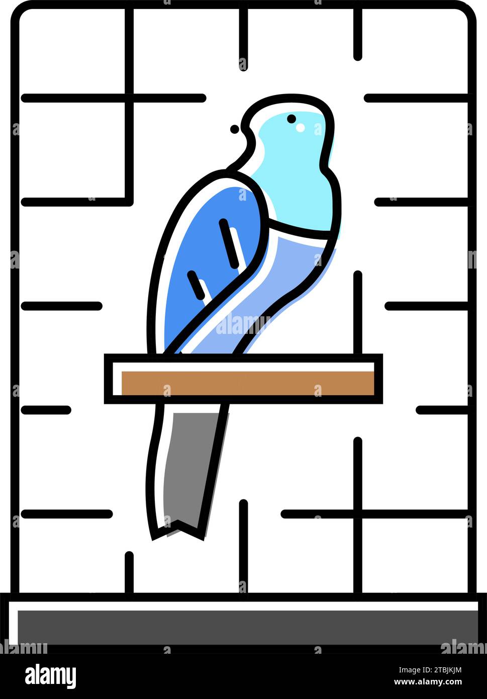 Cage parrot bird color Stock Vector Images - Alamy