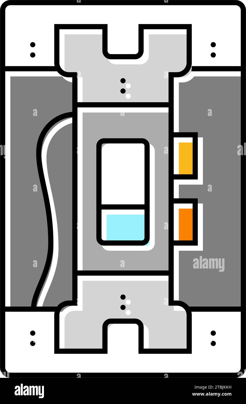 electric switch electrical engineer color icon vector illustration ...