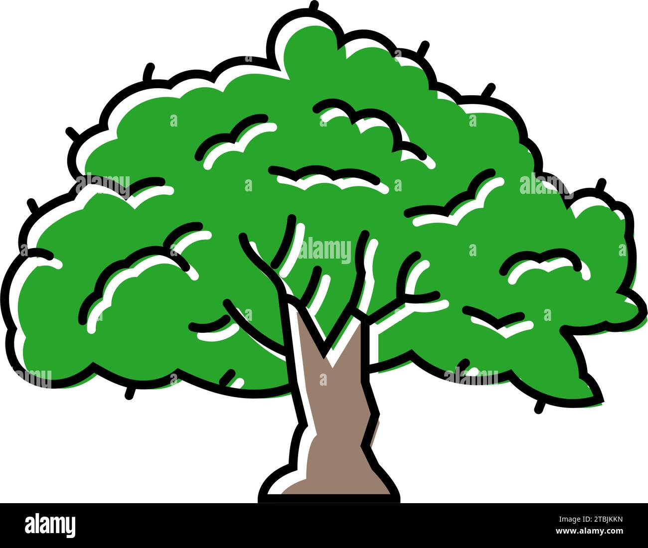 bodhi tree buddhism color icon vector illustration Stock Vector Image ...