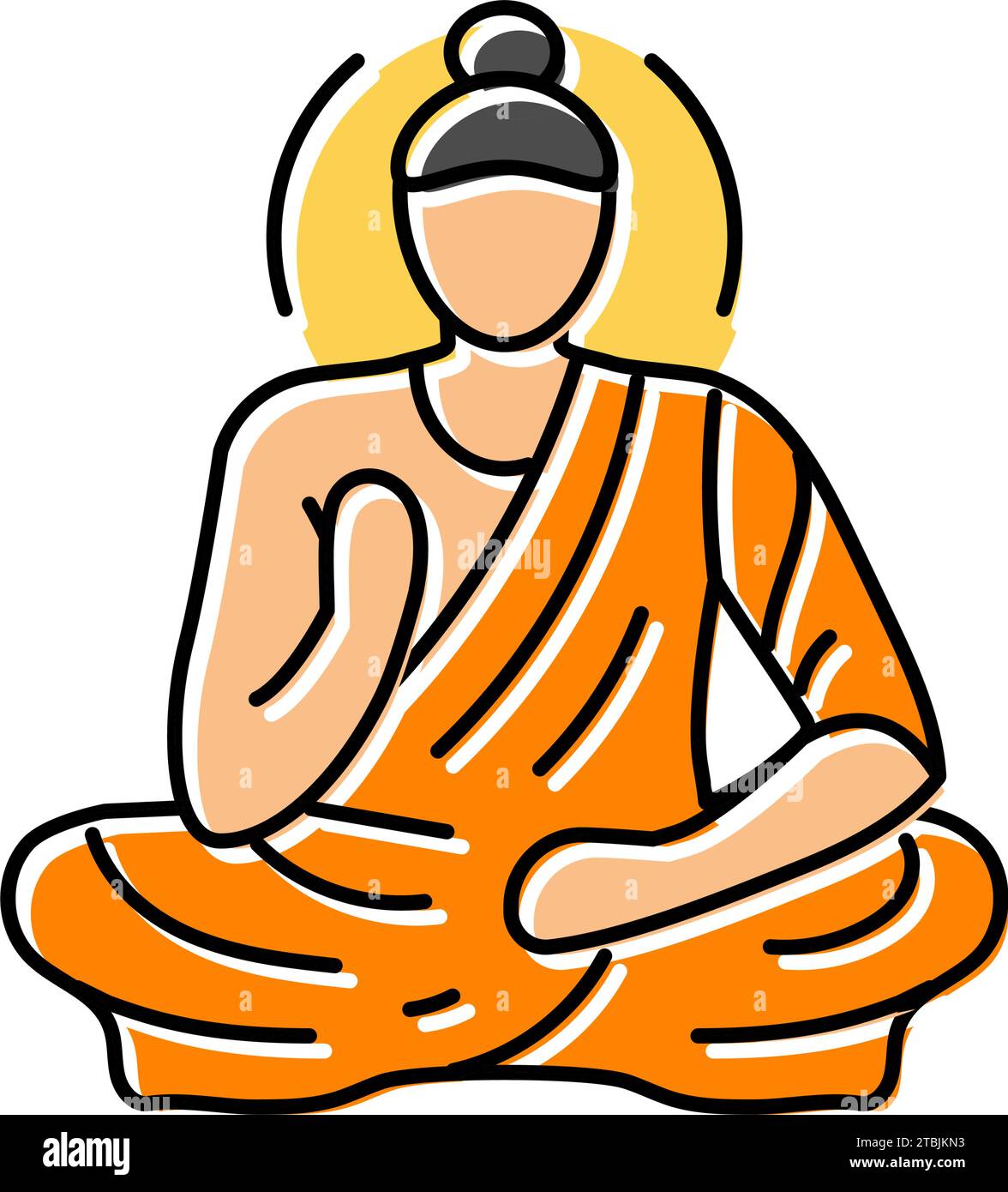 buddha siddhartha gautama color icon vector illustration Stock Vector ...