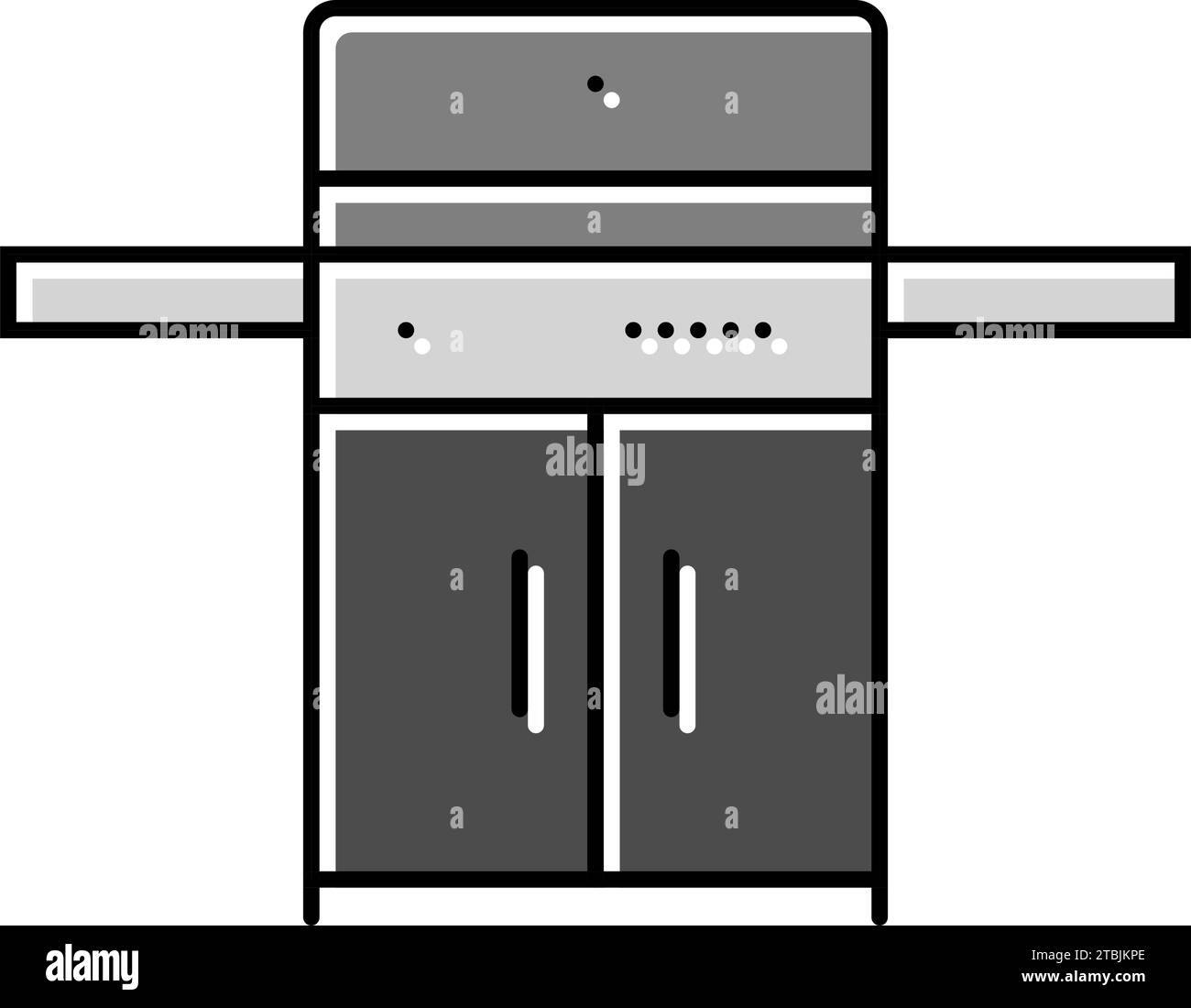 Gasoline grill Black and White Stock Photos & Images - Alamy