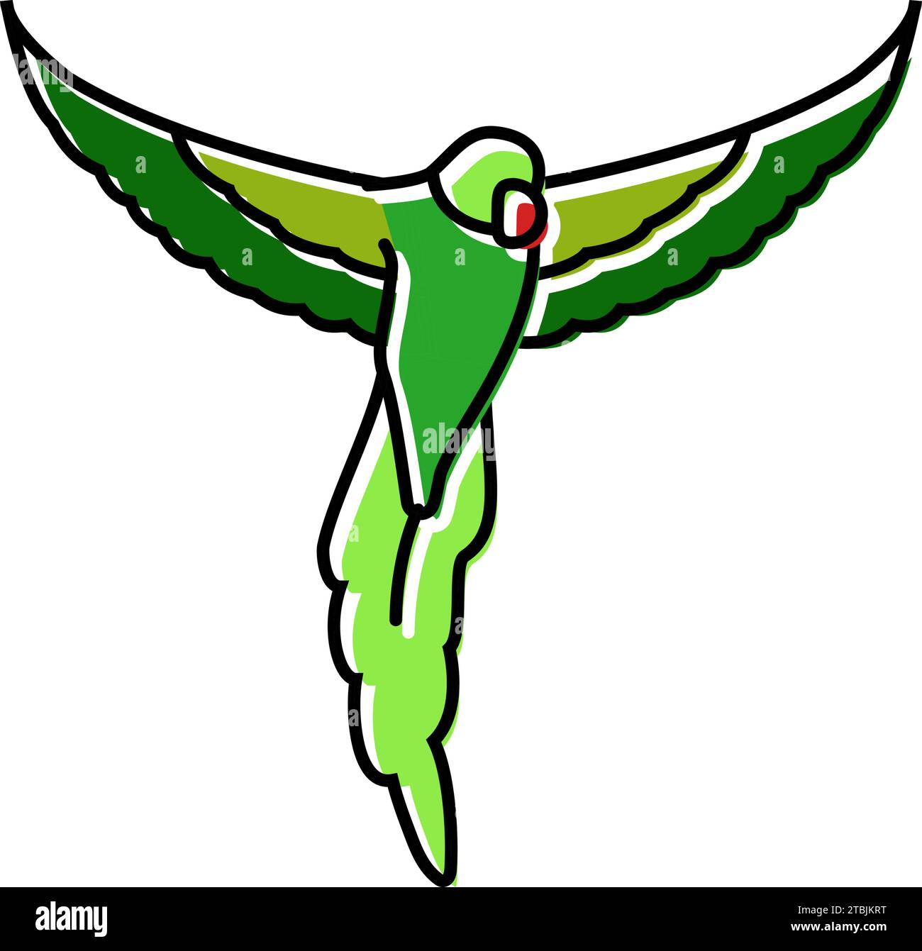flying parrot bird color icon vector illustration Stock Vector Image ...