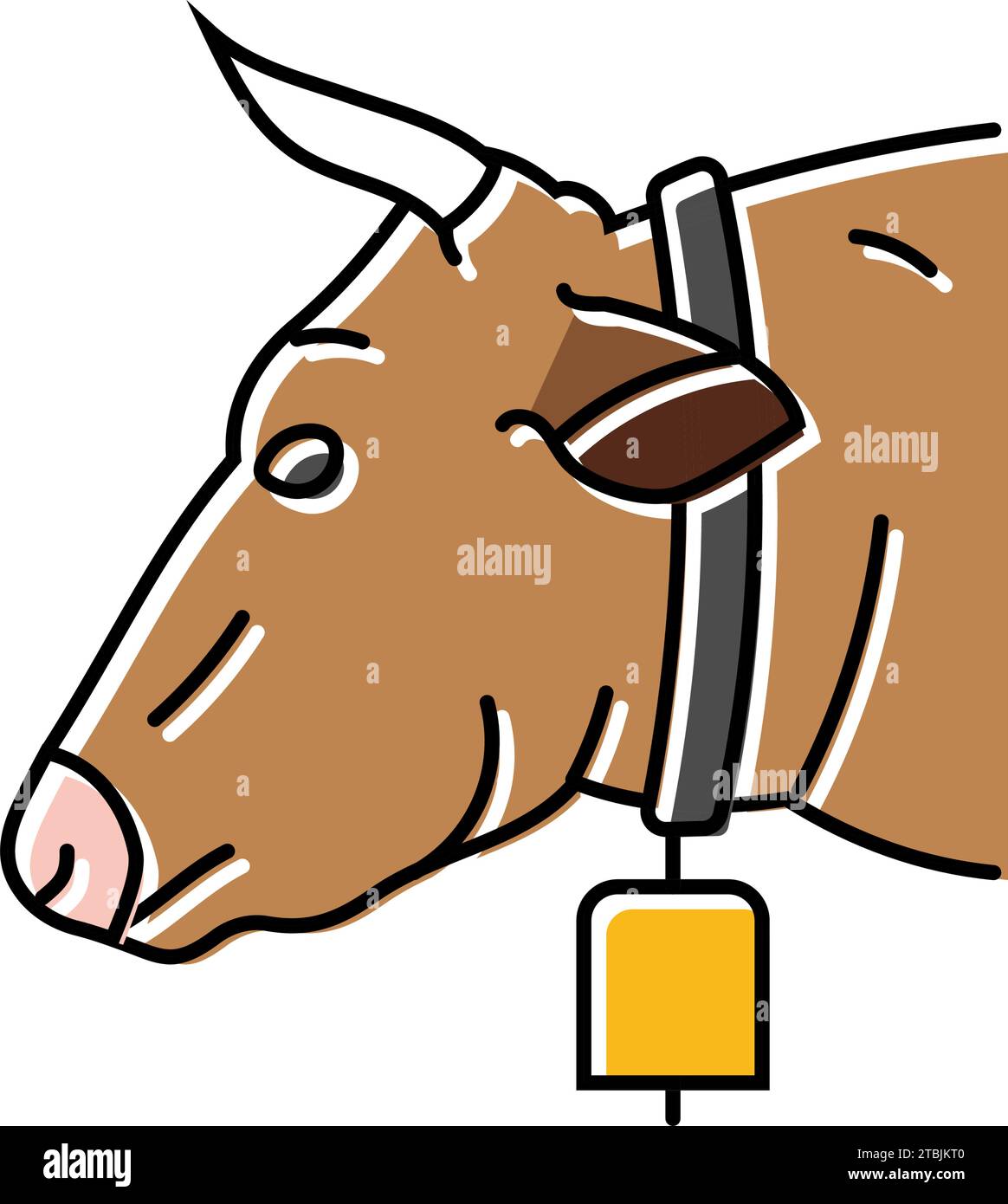 Cow calf cow bell cattle Stock Vector Images - Alamy