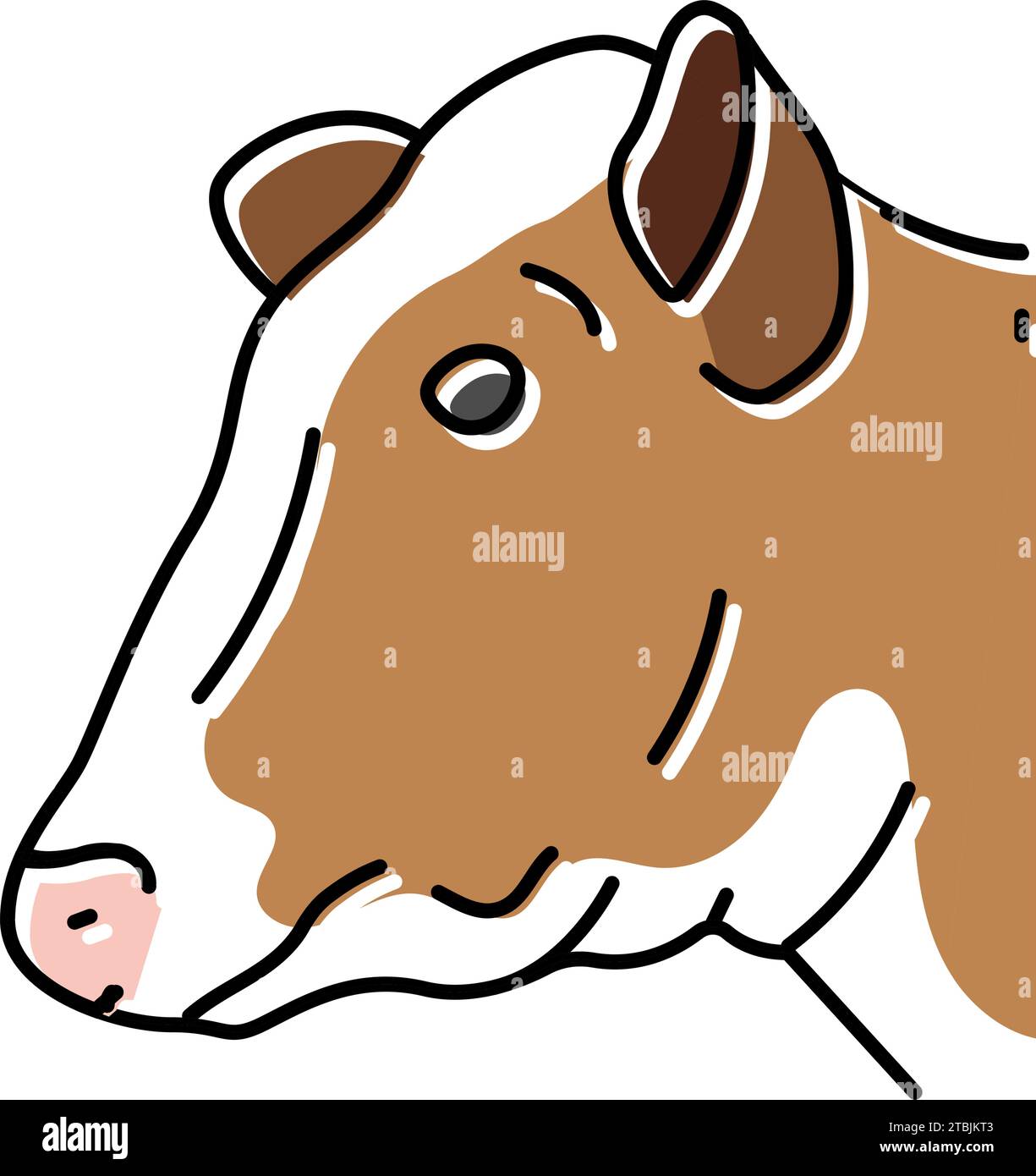 cow head animal color icon vector illustration Stock Vector Image & Art ...