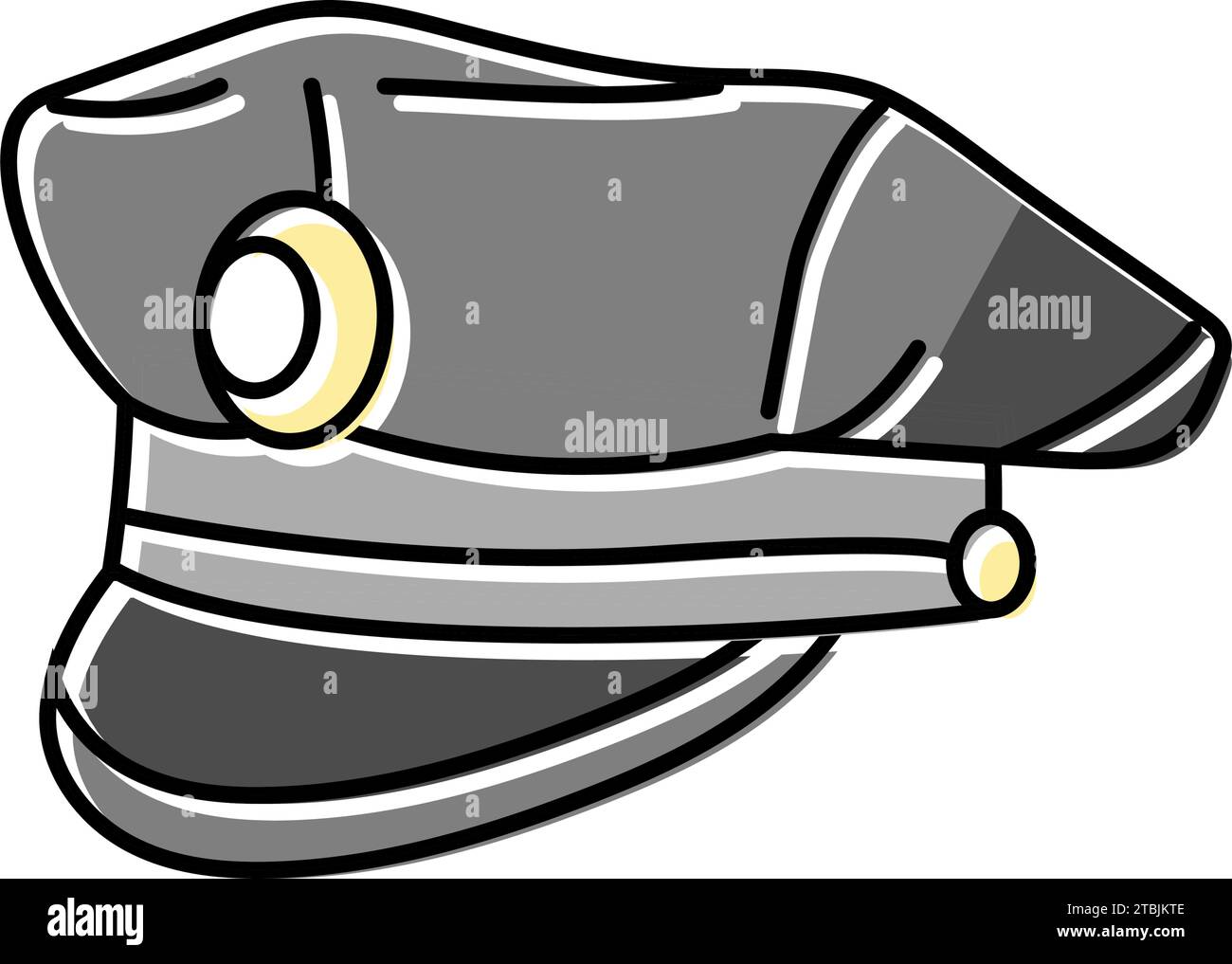 police hat cap color icon vector illustration Stock Vector Image & Art ...