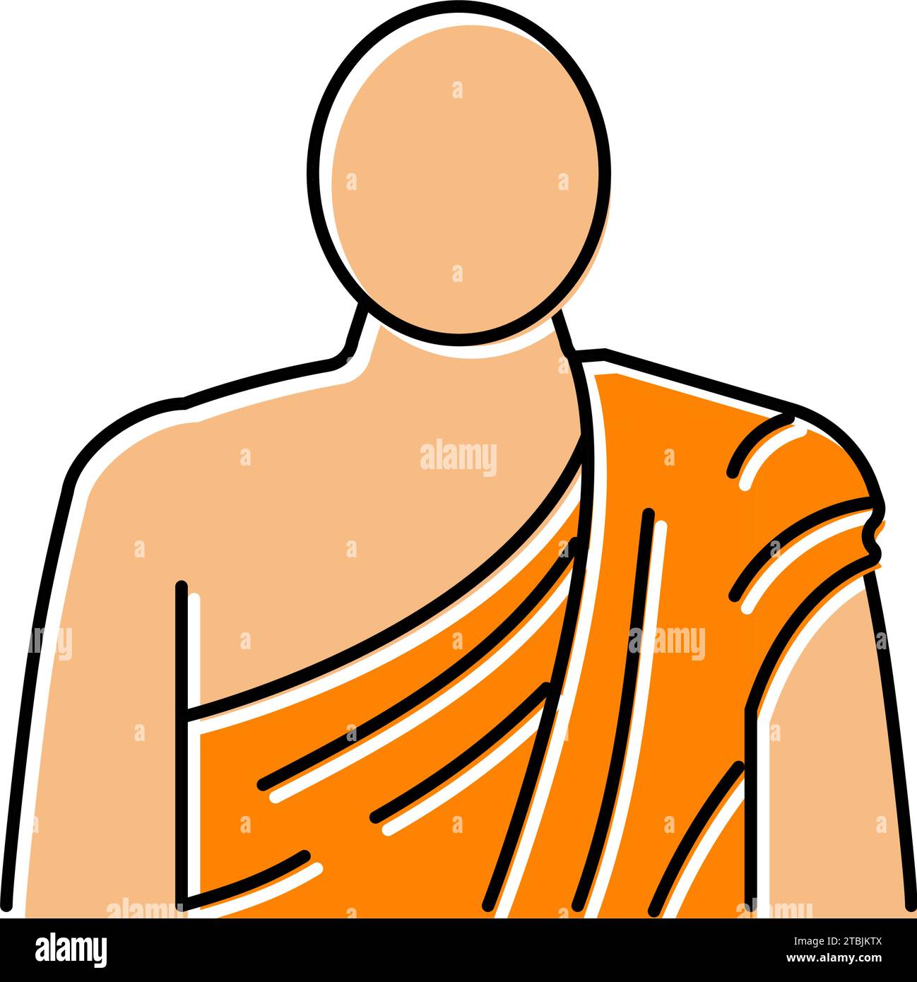 buddhist monk buddhism color icon vector illustration Stock Vector ...