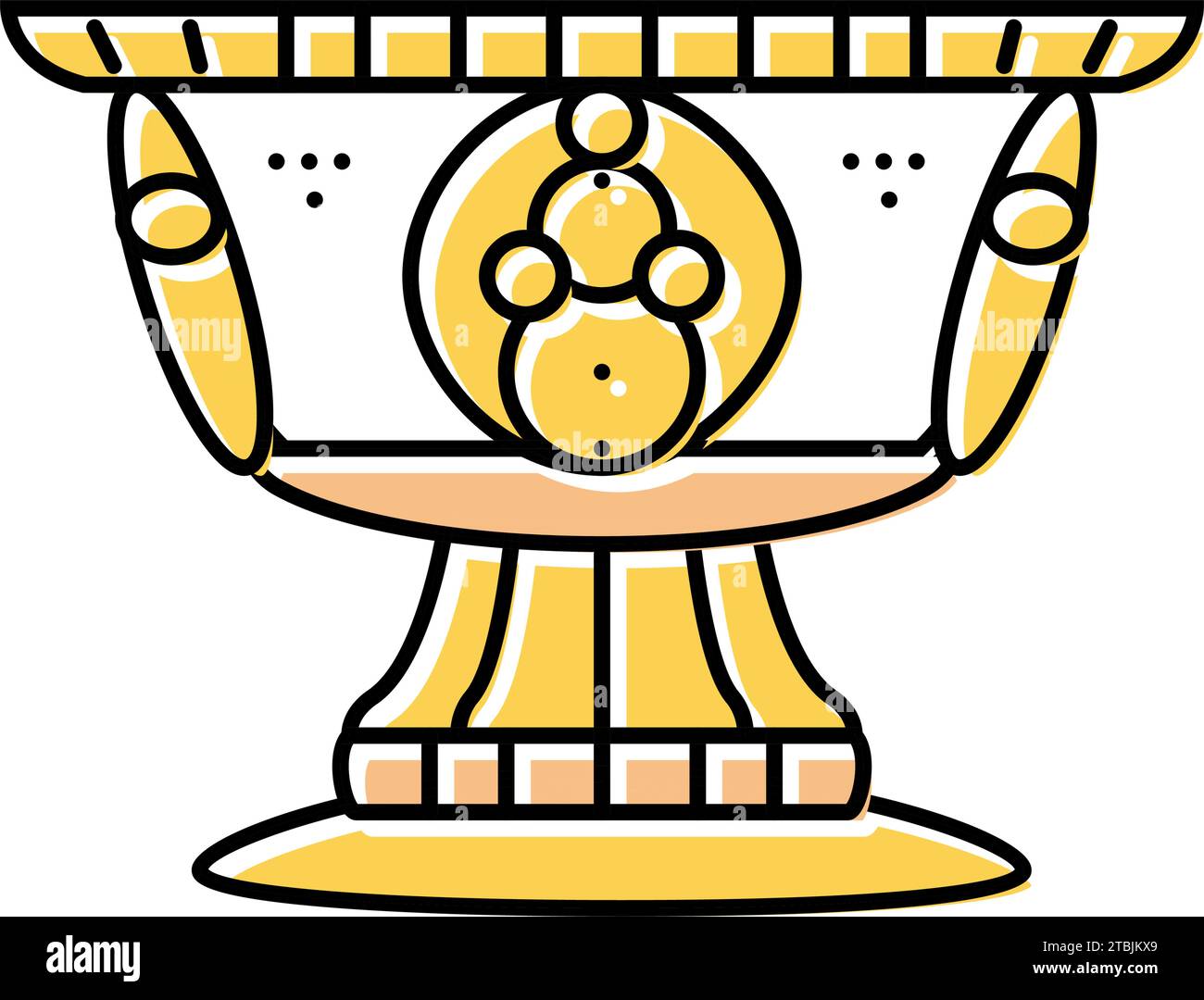 offering bowl buddhism color icon vector illustration Stock Vector ...