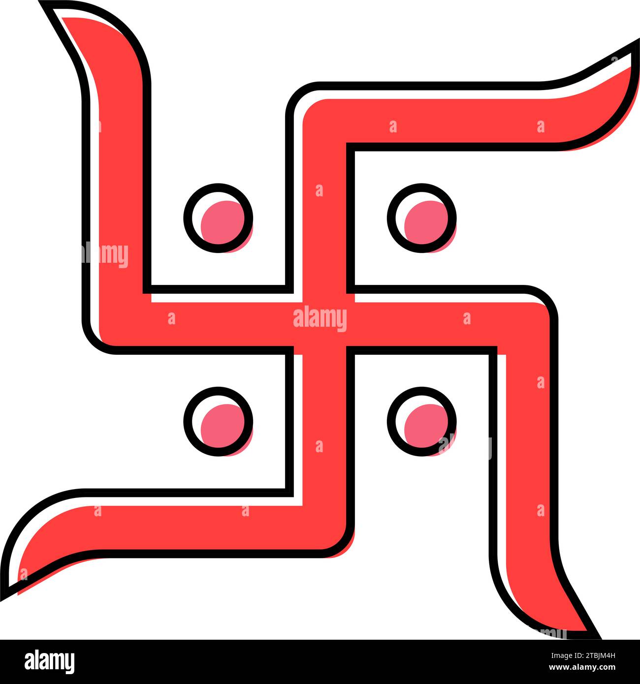 swastika hinduism color icon vector illustration Stock Vector Image ...