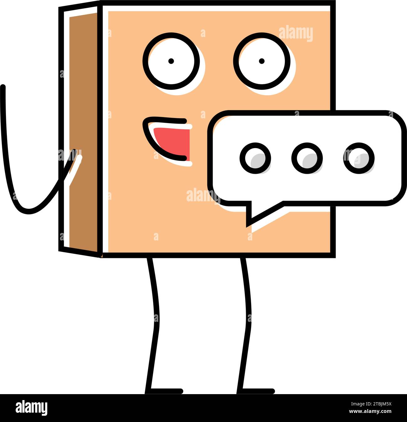 speak cardboard box character color icon vector illustration Stock ...